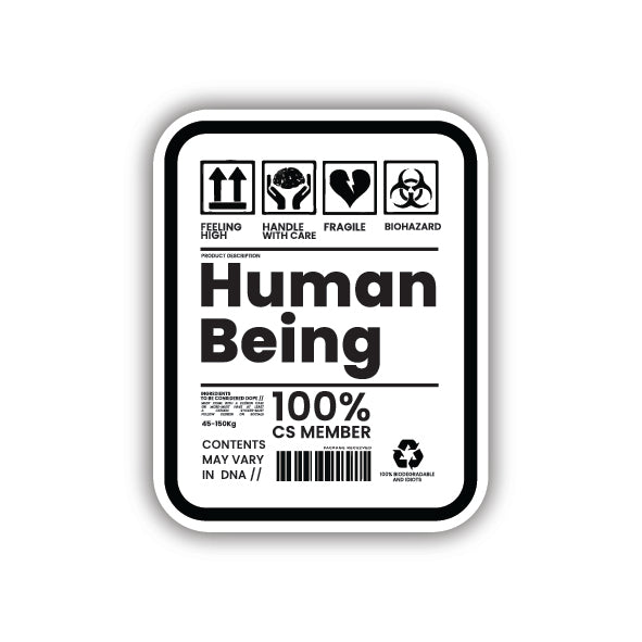 Human Label Sticker – CellSkin Beirut